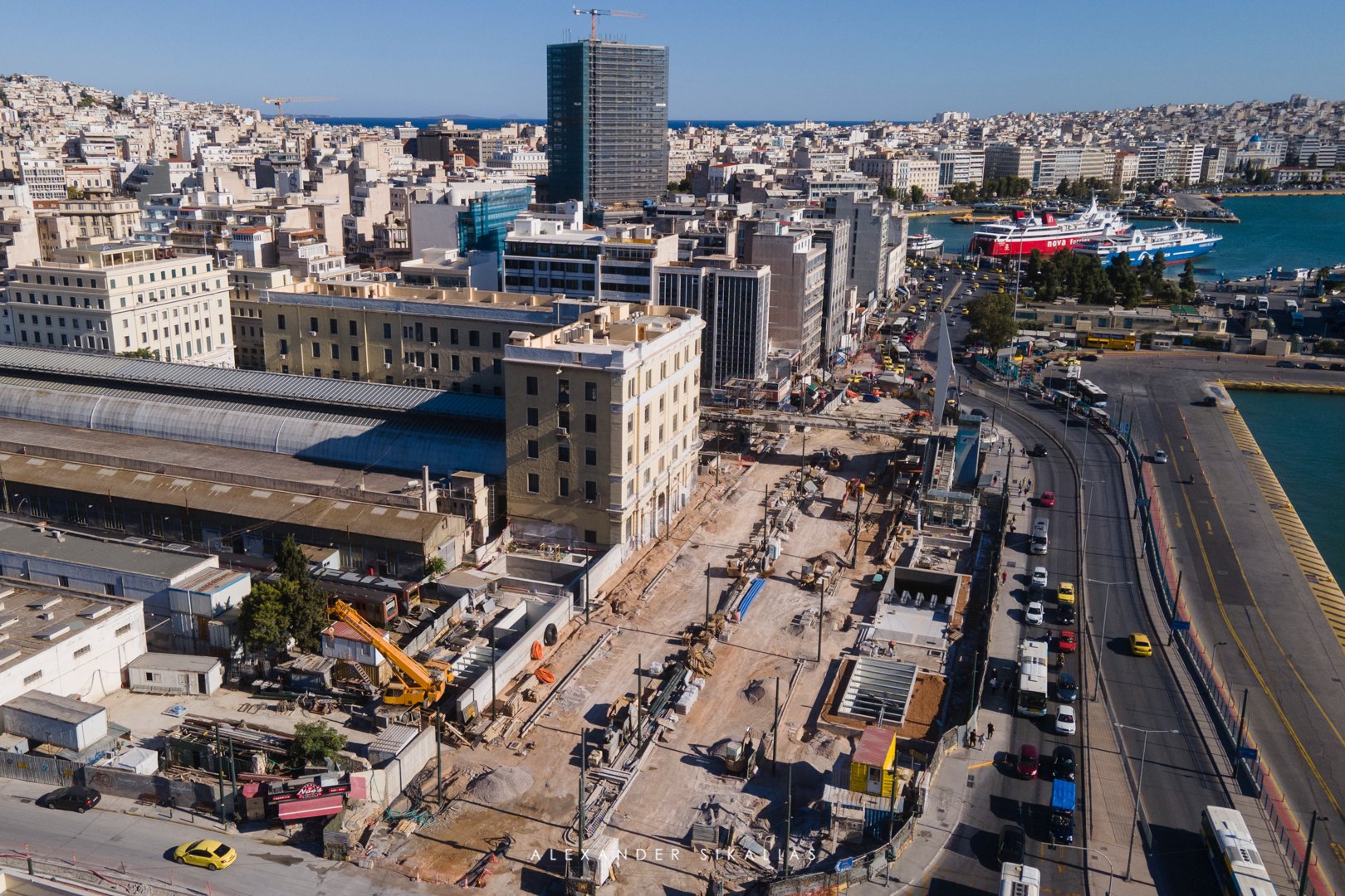 Επέκταση Μετρό στον Πειραιά : Τα έργα στο λιμάνι απο ψηλά [photos ...